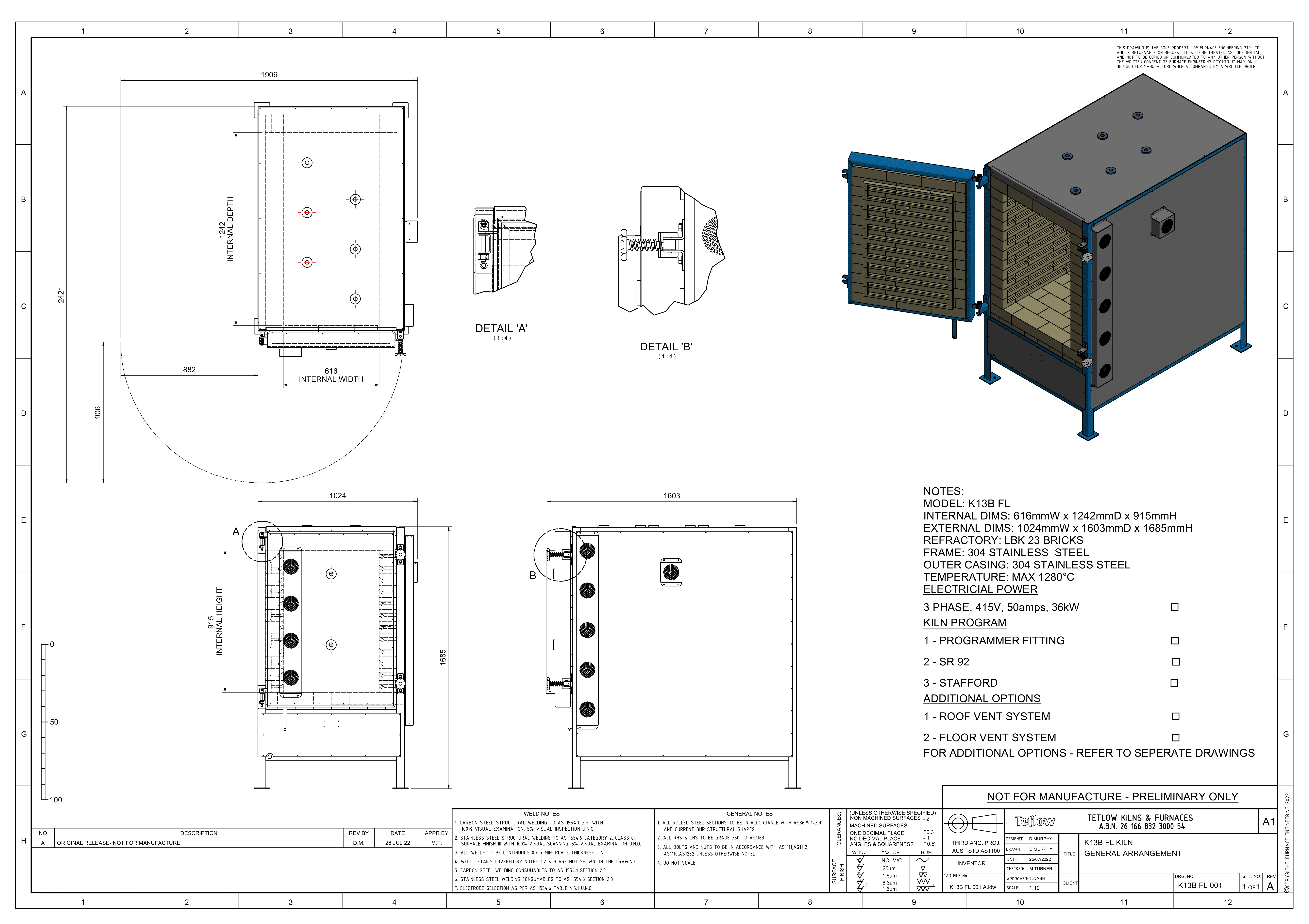 K13 FL Large Kiln // Tetlow Kilns & Furnaces